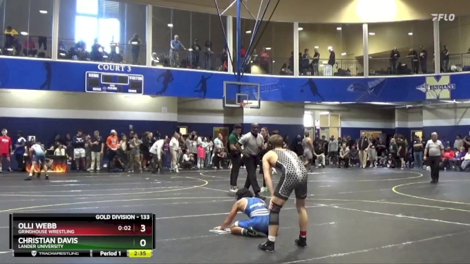 133 lbs Champ. Round 1 - Christian Davis, Lander University vs Olli ...