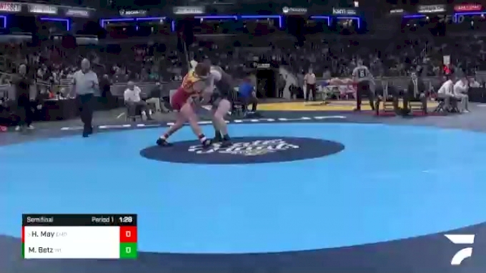 152 lbs Semifinal - Hunter May, Evansville Mater Dei vs Mitchell Betz ...
