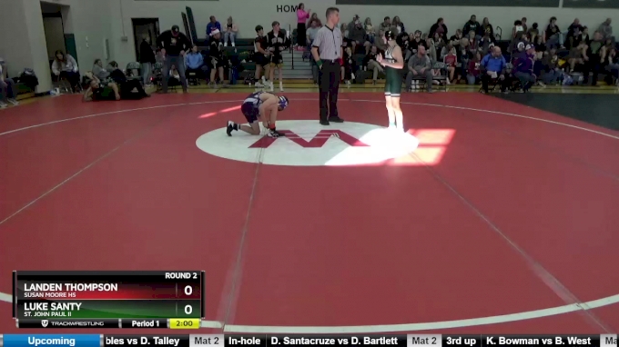 106 lbs Round 2 - Landen Thompson, Susan Moore Hs vs Luke Santy, St ...