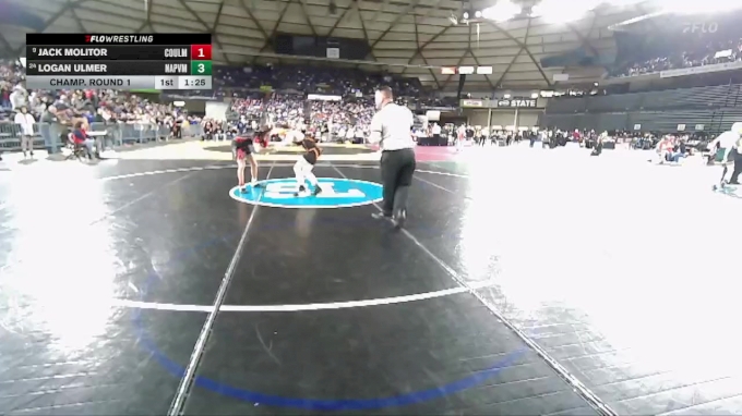 Boys 1B/2B 120 Champ. Round 1 - Jack Molitor, Almira Coulee Hartline vs ...