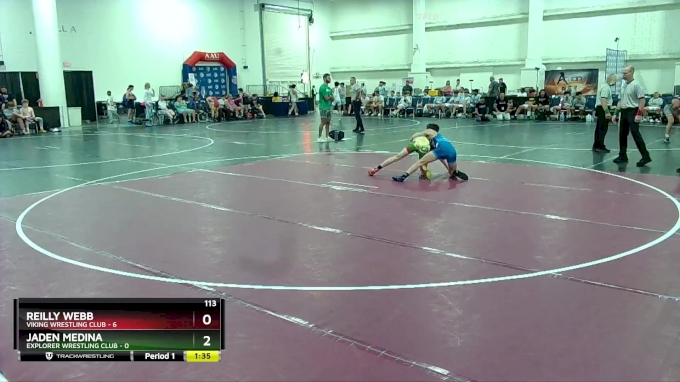 113 lbs Round 3 (10 Team) - Reilly Webb, Viking Wrestling Club vs Jaden ...