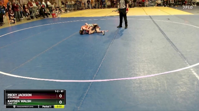61 lbs Champ. Round 1 - Micky Jackson, Stillwater vs Kayden Walsh, Lake ...