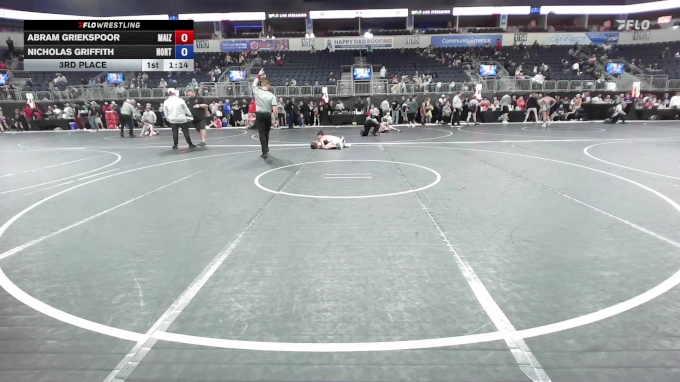 78 lbs 3rd Place - Abram Griekspoor, Maize vs Nicholas Griffith, North ...