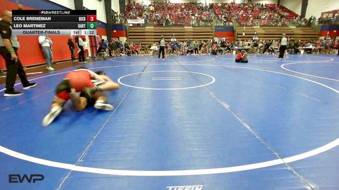 215 lbs Quarterfinal - Cole Breneman, Bixby HS Boys vs Leo Martinez ...