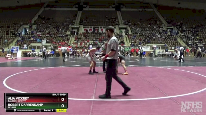 6A 157 lbs Champ. Round 2 - Alia Vickrey, Baldwin County vs Robert ...