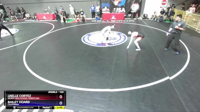 100 lbs Champ. Round 1 - Jaelle Cortez, Gilroy High School Wrestling vs ...