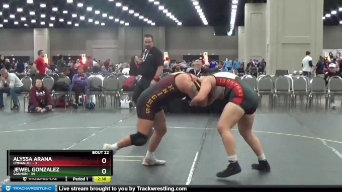 170 lbs 2nd Wrestleback (16 Team) - Alyssa Arana, Emmanuel vs Jewel ...