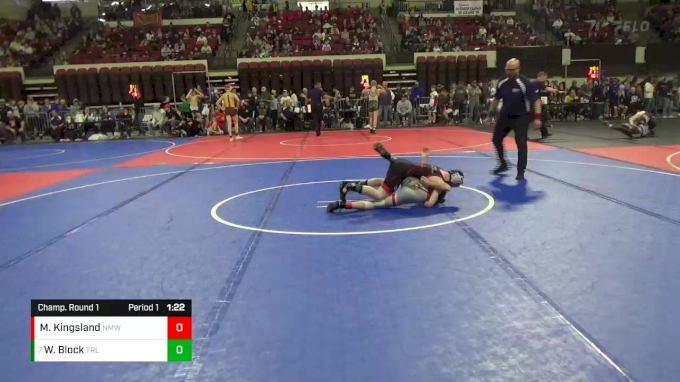 90 lbs Champ. Round 1 - Weston Block, Team Real Life vs Mason Kingsland ...
