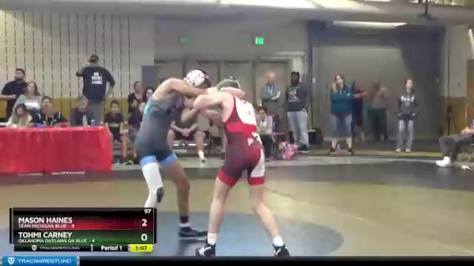 97 lbs 2nd Wrestleback (8 Team) - Mason Haines, Team Michigan Blue vs ...