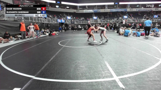 132 lbs Rr Rnd 3 - Gage Vaughn, SOTM-Lady Outlaws vs Elizabeth Sherman ...