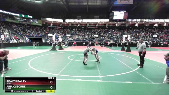 82 lbs Champ. Round 1 - Adalyn Bailey, SRW3 vs Aria Osborne, CHP3