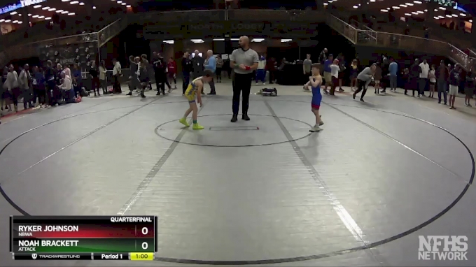 56 lbs Quarterfinal - Ryker Johnson, NBWA vs Noah Brackett, Attack