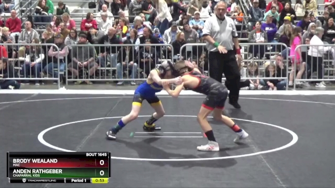 64 lbs Cons. Round 1 - Anden Rathgeber, Chaparral Kids vs Brody Wealand ...