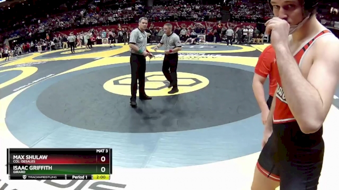 D2-215 lbs Quarterfinal - Isaac Griffith, Girard vs Max Shulaw, Col ...