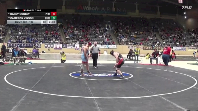 190 lbs Champ. Round 1 - Kasey Conley, Perry County Central vs Cameron ...