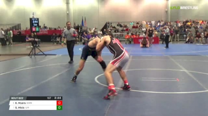 133 lbs 5th place - Korbin Myers, Edinboro vs Stevan Micic, University ...
