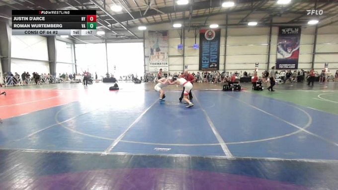 132 lbs Consi Of 64 #2 - Justin D'Arce, NY vs Roman Wurtemberg, VA