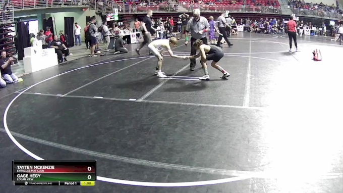 90 lbs Cons. Round 4 - Gage Hegy, Logan View vs Tayten McKenzie ...