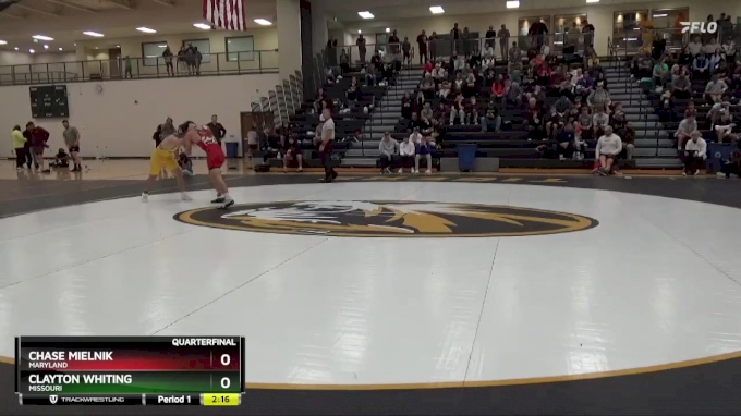 184 lbs Quarterfinal - Clayton Whiting, Missouri vs Chase Mielnik, Maryland