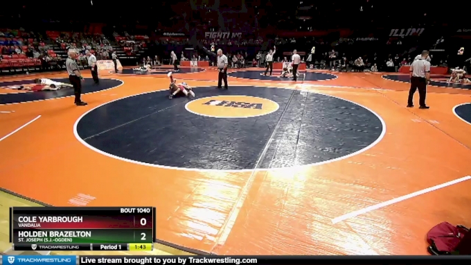 1A 132 lbs Champ. Round 1 - Cole Yarbrough, Vandalia vs Holden ...