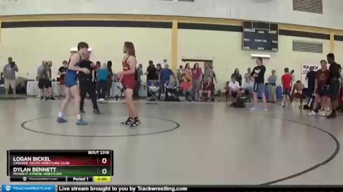 120 lbs Round 3 - Logan Bickel, Cascade Youth Wrestling Club vs Dylan ...