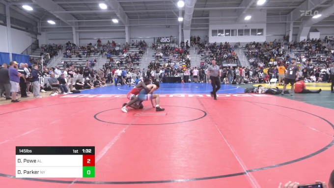 145 lbs Quarterfinal - Daishun Powe, AL vs Daniel Parker, NY