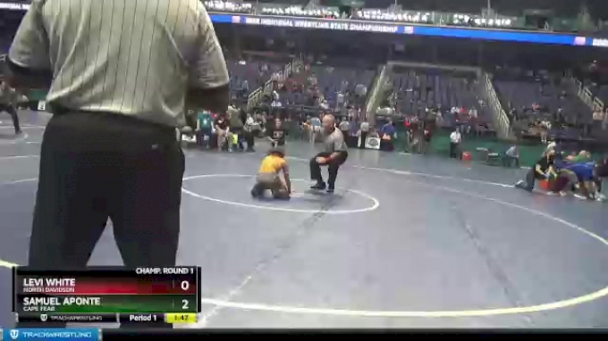 3 lbs Champ. Round 1 - Samuel Aponte, Cape Fear vs Levi White, North ...