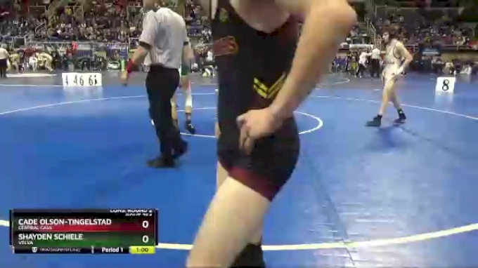 132 lbs Cons. Round 2 - Shayden Schiele, Velva vs Cade Olson-Tingelstad ...