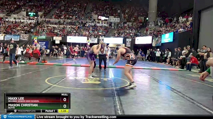AA - 285 lbs Semifinal - Mason Christian, Butte vs Maxx Lee, Billings ...
