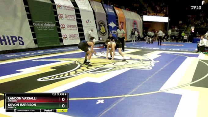126 Class 4 lbs Champ. Round 1 - Devon Harrison, Liberty vs Landon ...