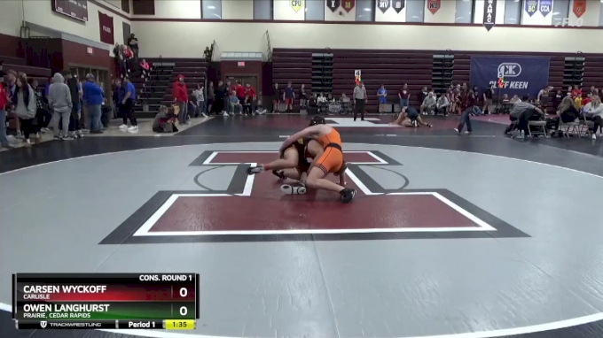 157 lbs Cons. Round 1 - Carsen Wyckoff, Carlisle vs Owen Langhurst ...