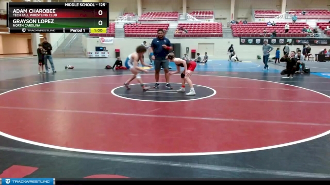 125 lbs Cons. Semi - Grayson Lopez, North Carolina vs Adam Charobee ...