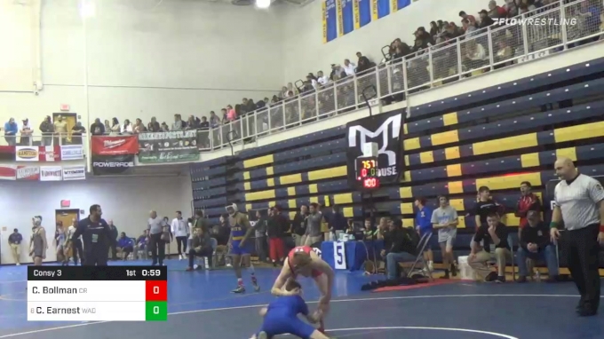 106 lbs Consolation - Chris Earnest, Wadsworth-OH vs Calan Bollman ...