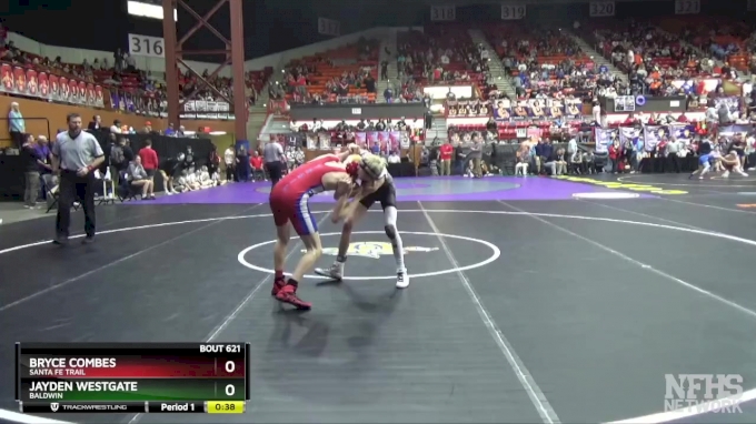 4A 120 lbs Cons. Round 3 - Jayden Westgate, Baldwin vs Bryce Combes ...