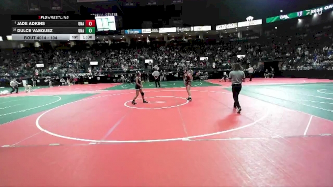 104 lbs Champ. Round 1 - Dulce Vasquez, Unattached vs Jade Adkins ...