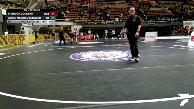 Junior Boys - 285 lbs Cons. Round 4 - Brandon Coleman, Rodriguez High ...