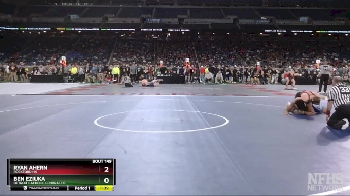 D1-285 lbs Quarterfinal - Ryan Ahern, Rockford HS vs Ben Eziuka ...
