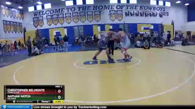 285 lbs Semifinal - Nathan Hatch, Deltona vs Christopher Belmonte, CFWA ...