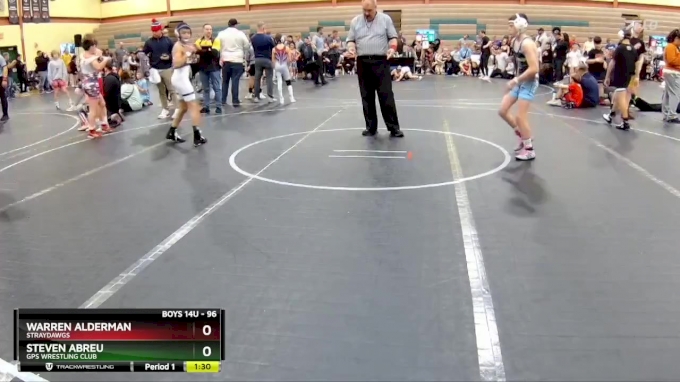 96 lbs Quarterfinal - Steven Abreu, GPS Wrestling Club vs Warren ...