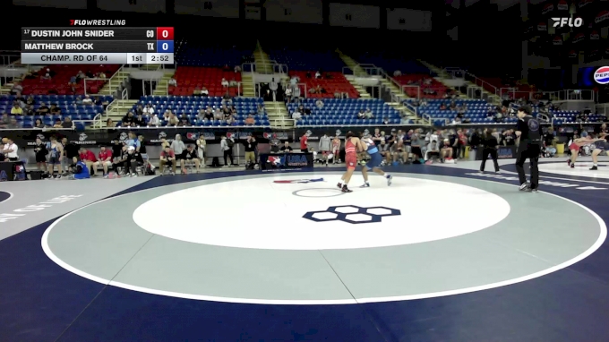 120 lbs Champ. Rd Of 64 - Dustin John Snider, CO vs Matthew Brock, TX