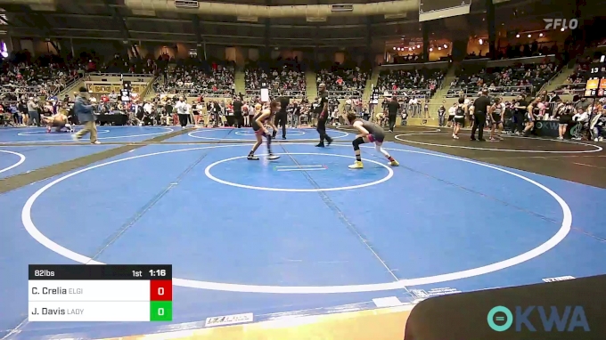 82 lbs Round Of 16 - Cara Crelia, Elgin Wrestling vs Justice Davis ...