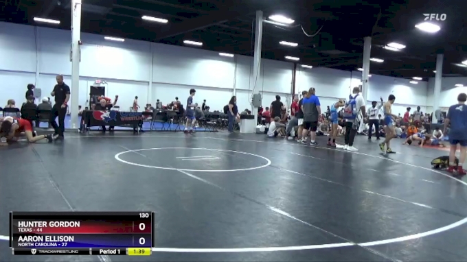 130 lbs Round 5 (6 Team) - Hunter Gordon, Texas vs Aaron Ellison, North ...