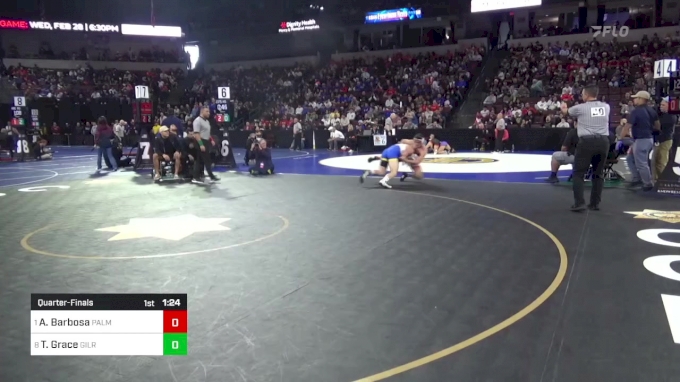 157 lbs Quarterfinal - Andrew Barbosa, Palm Desert vs Travis Grace, Gilroy