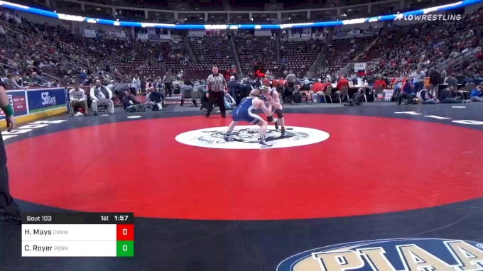 138 lbs Prelims - Hunter Mays, Conwell Egan vs Clayton Royer, Penns Valley