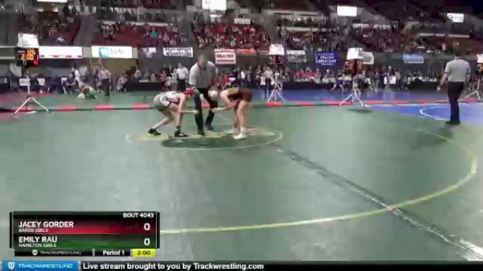 Champ. Round 1 - Jacey Gorder, Baker Girls vs Emily Rau, Hamilton Girls