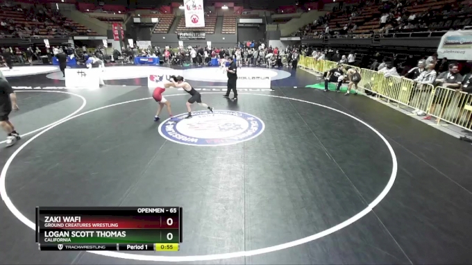 65 lbs Cons. Round 3 - Logan Scott Thomas, California vs Zaki Wafi ...