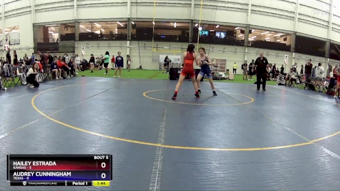 87 lbs Round 3 (4 Team) - Hailey Estrada, Kansas vs Audrey Cunningham ...