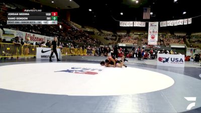 Junior Boys - 190 lbs Cons. Round 3 - Jordan Medina, Vacaville High School Wrestling vs Kano ...