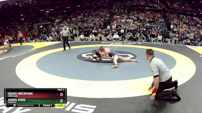 D2-132 lbs 1st Place Match - Adam Heckman, Howland vs Aiden King, Hartley