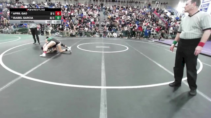 Girls 115 lbs Semifinal - Isabel Garcia, Alisal Girls vs April Gao ...